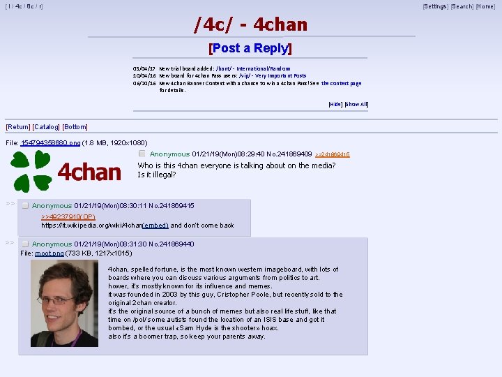 chans and imageboards filter Boards A brief presentation