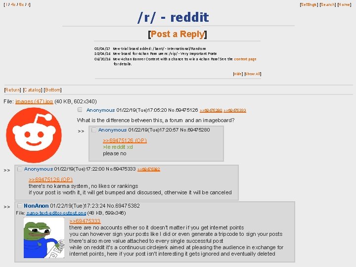 chans and imageboards filter Boards A brief presentation
