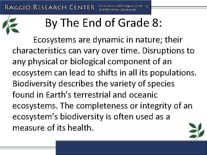 Climate Change Science in the K 12 Classroom