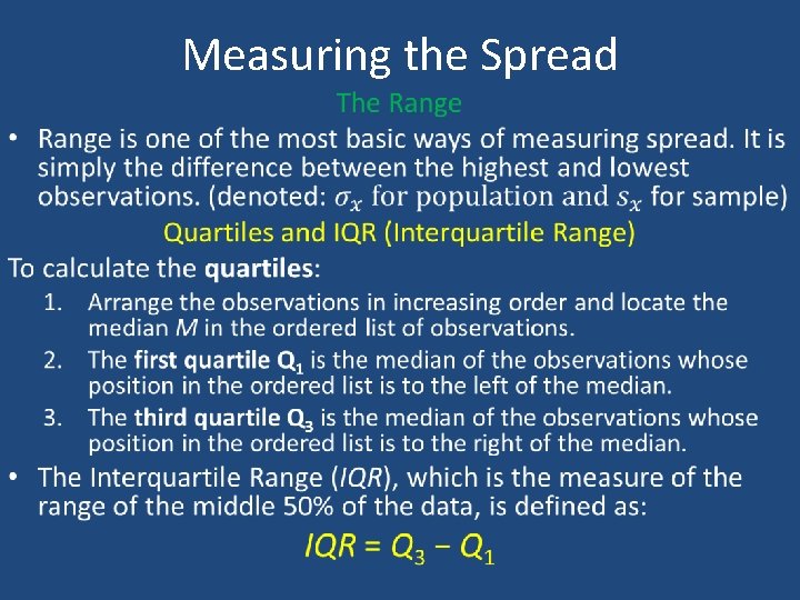 Section 1 3 Describing Quantitative Data with Numbers