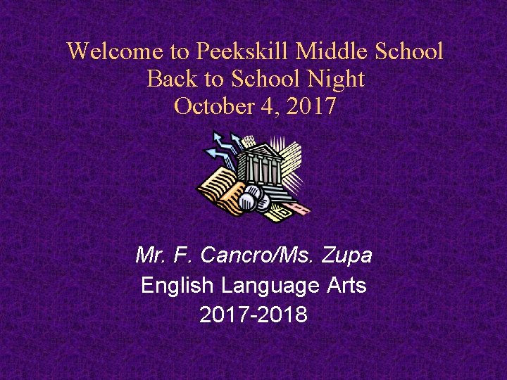 Welcome to Peekskill Middle School Back to School
