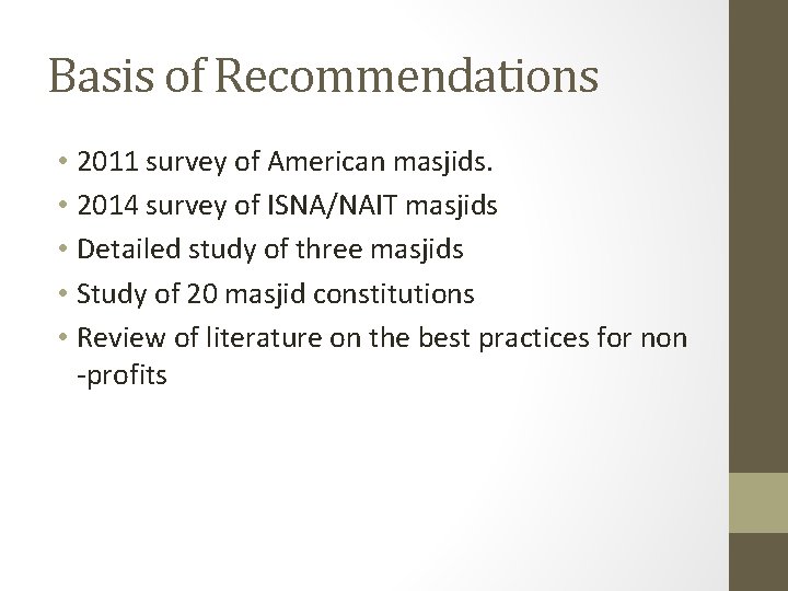 Getting Masjid Governance Right Exploring the Organizational Structures