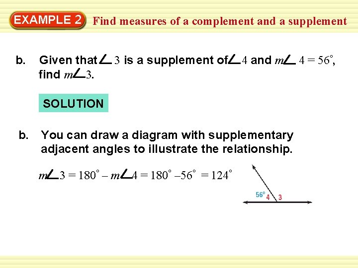 WarmUp Exercises Lesson 1 5 Describing Angle Pair
