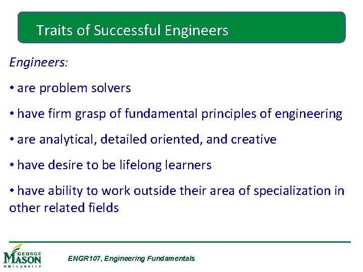 Lecture 1 The Engineering Profession C Schaefer Department