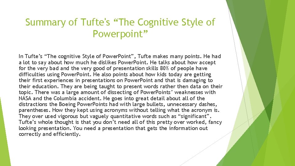 Assignment 7 Thinking about graphical excellence By Sarah