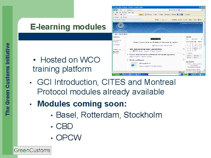 The Green Customs Initiative Prepared by Green Customs