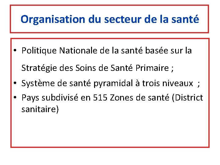 FINANCEMENT BAS SUR LA PERFORMANCE EN RDC Dr