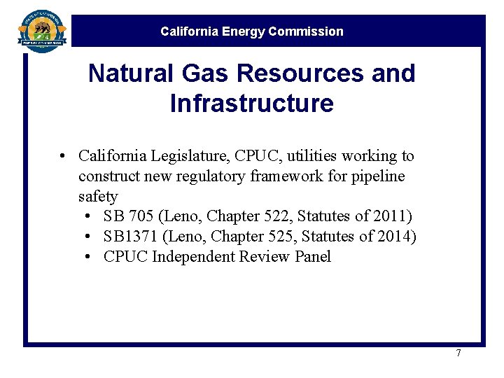 California Energy Commission Natural Gas Outlook IEPR Commissioner
