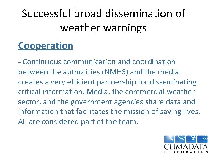 Improving Weather Climate Communications in the Caribbean John