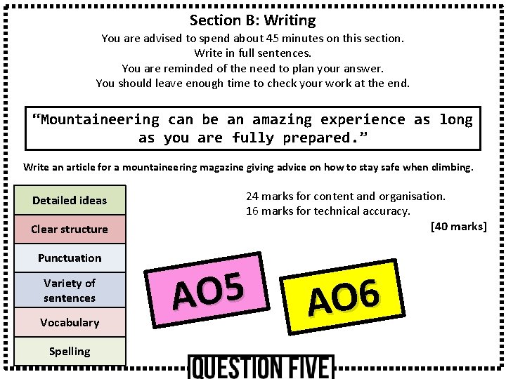 Section B Writing You are advised to spend