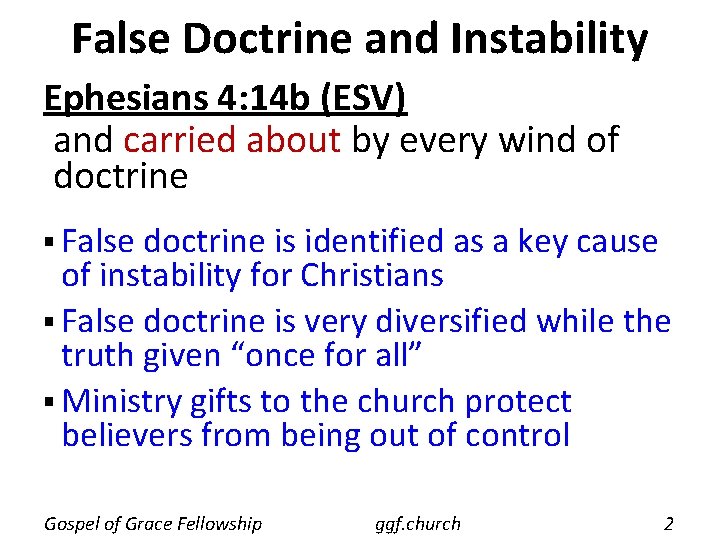 Ephesians 4 14 Mature Stable and Safe by
