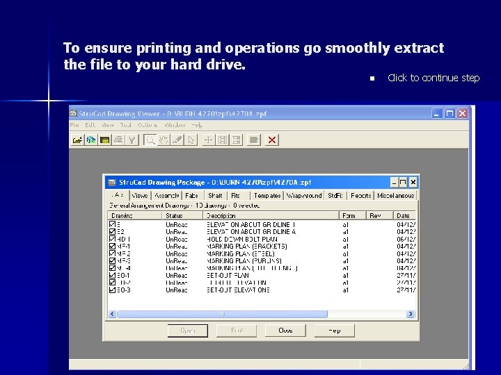 Guide to using Strucads drawing viewer Provided By