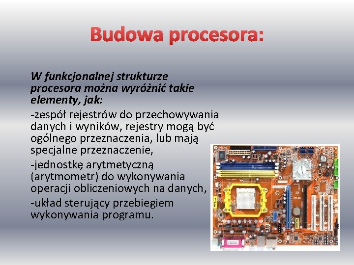 Budowa i dziaanie komputera JEDNOSTKA Co to jest