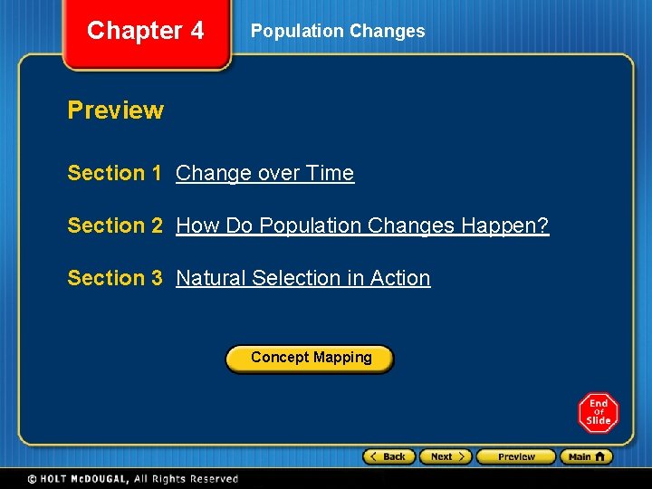 Chapter 4 Population Changes Preview Section 1 Change