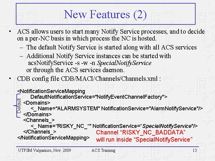 Atacama Large Millimeter Array ACS Training Notification Channels