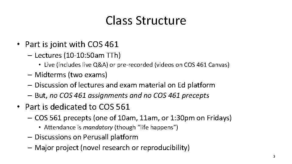 COS 561 Advanced Computer Networks Jennifer Rexford TAs