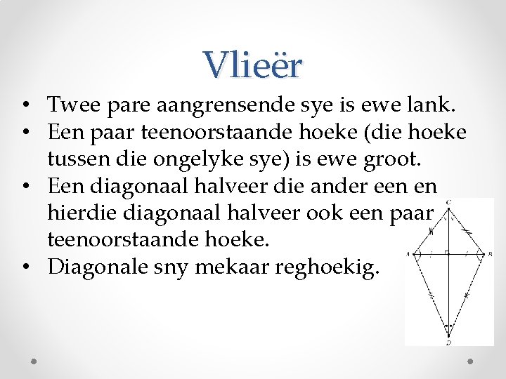 Eienskappe van vierhoeke Graad 10 Trapesium Een paar