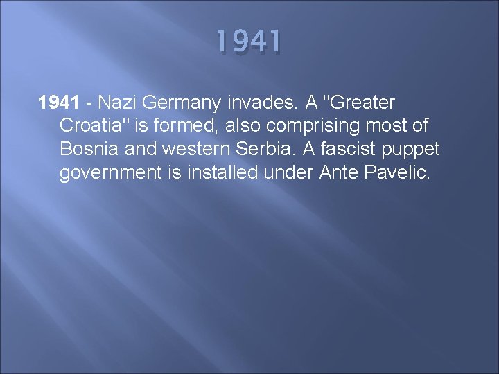 TIMELINE OF CROATIA 1918 Croatian national assembly votes