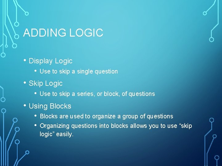 DESIGNING YOUR SURVEY IN QUALTRICS CAPSTONE SEMINAR RESOURCE