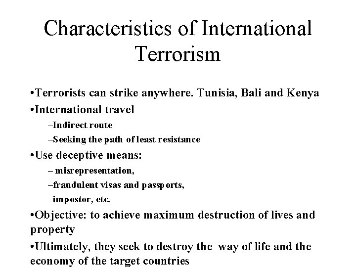 Combating International Terrorism A Multiple Borders Approach Through