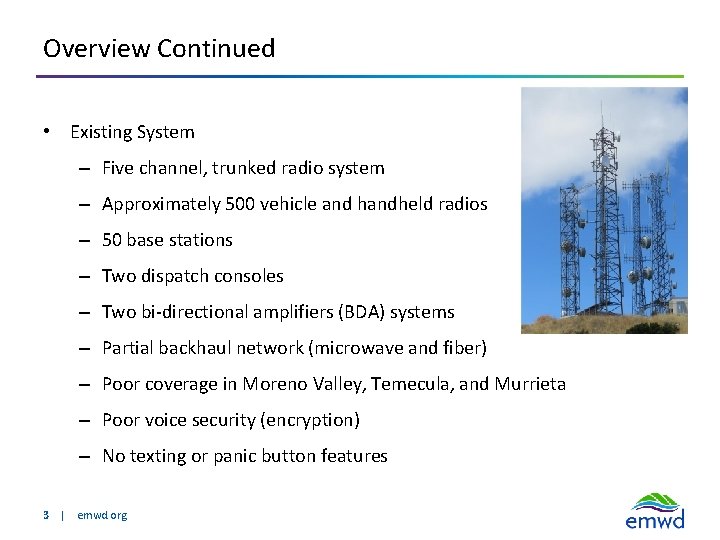 Voice Radio System Replacement Project Tony Hughes November