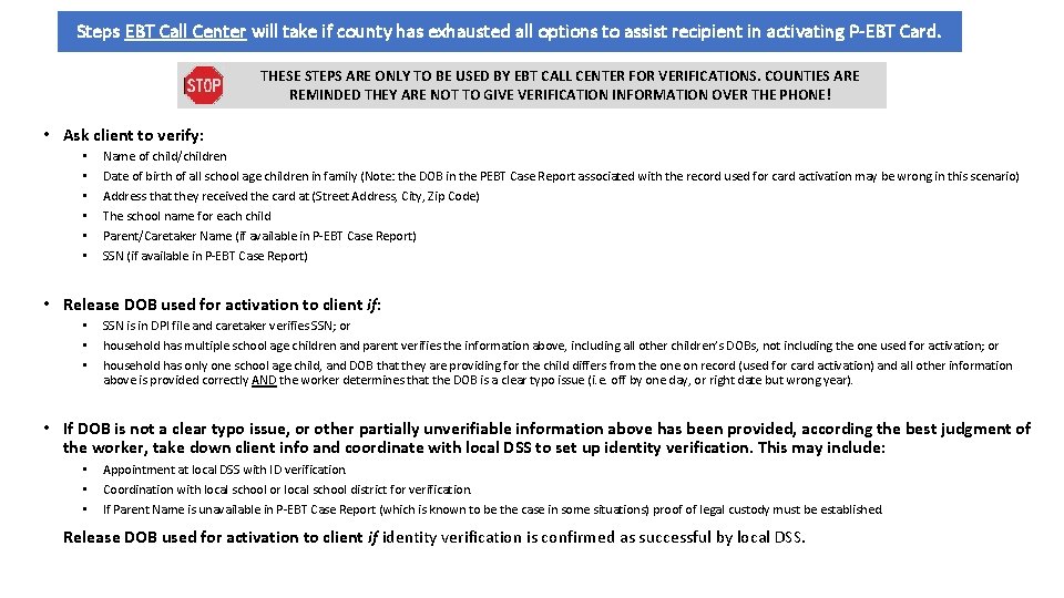 Caller wants to know where their PEBT benefit