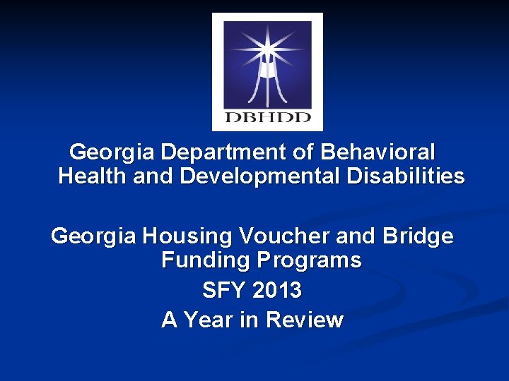 Georgia Department of Behavioral Health and Developmental Disabilities