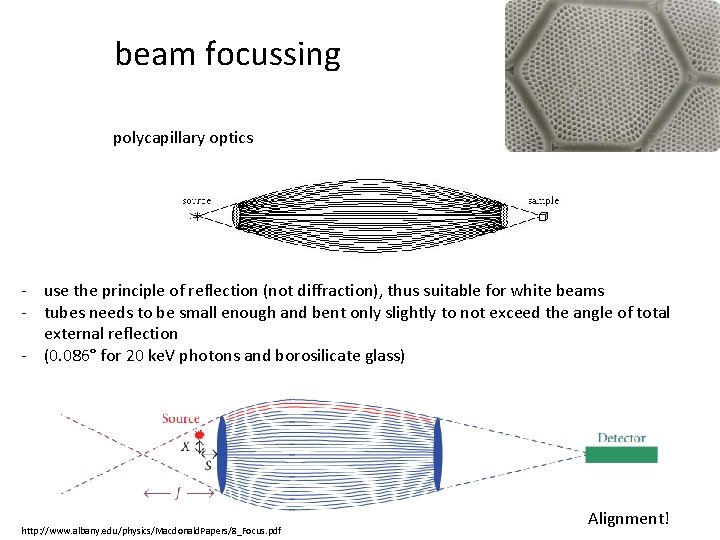 Beam path General construction of a diffractometer detector