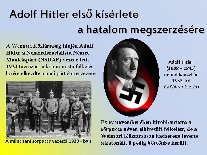 A NAGY HBOR UTNI POLITIKAI TRSADALMI FORDULAT Nmetorszg