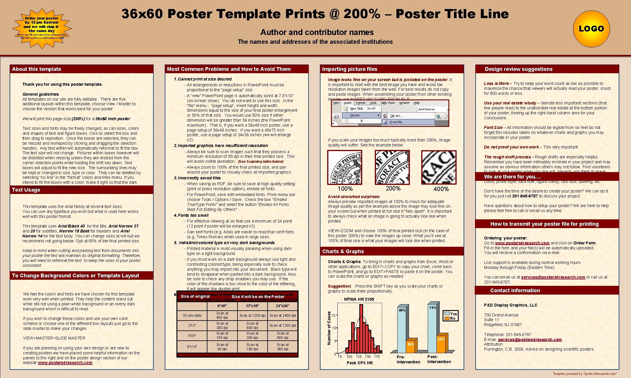 36 x 60 Poster Template Prints 200 Poster