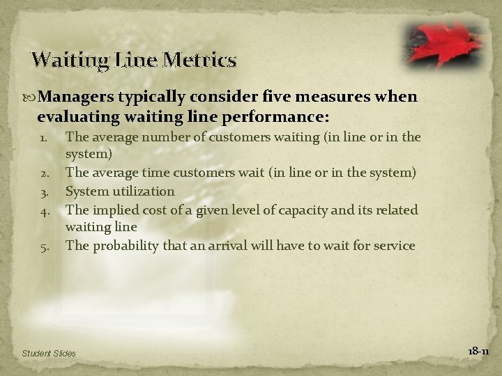 Chapter 18 Management of Waiting Lines Mc GrawHillIrwin
