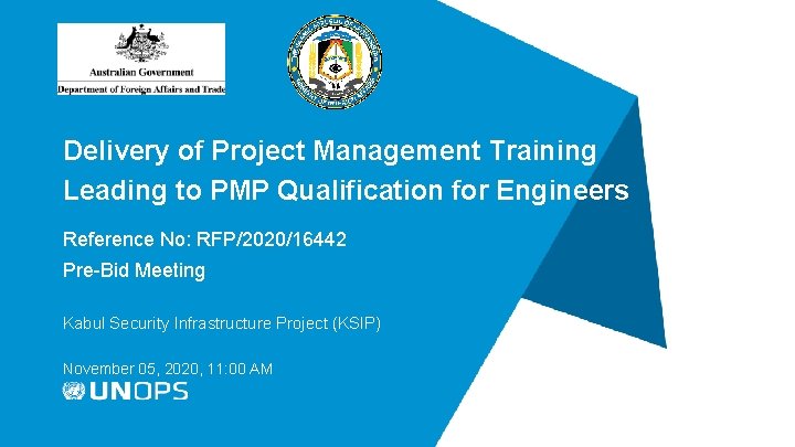 Delivery of Project Management Training Leading to PMP