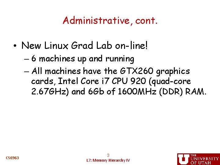 L 7 Memory Hierarchy Optimization IV Bandwidth Optimization