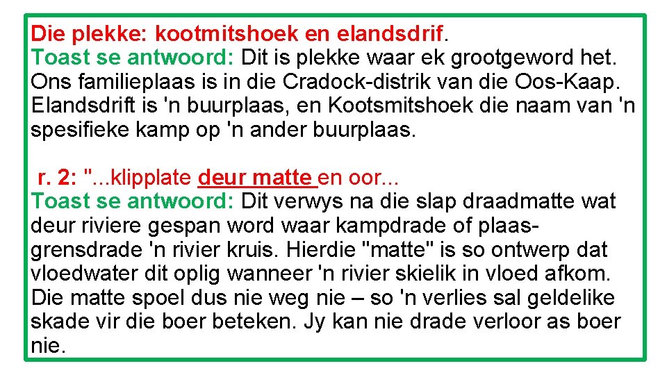 Plaasroman II Toast Coetzer Plaasroman I Hoekom is