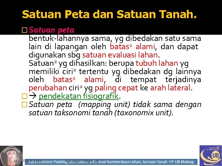 Survei Tanah dan Evaluasi Lahan Bab 2 Prinsip2