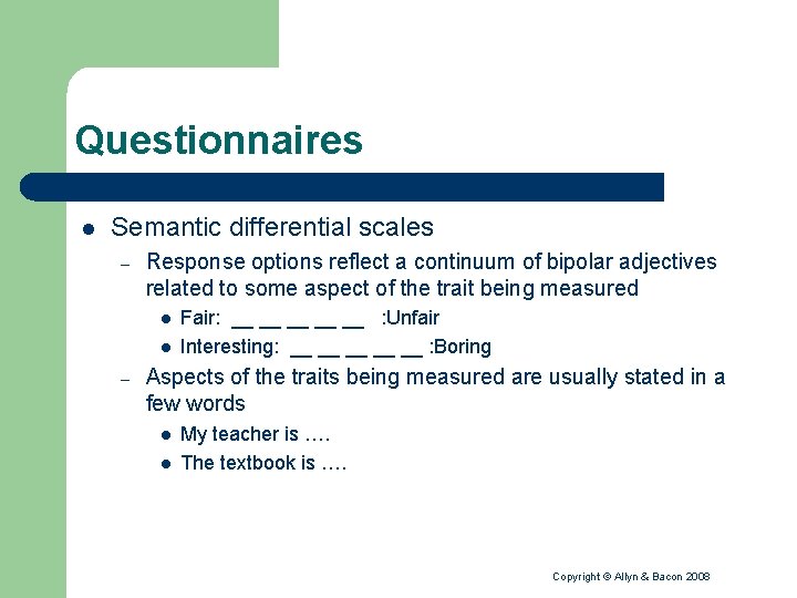 Types of Educational Measures Chapter 7 This multimedia