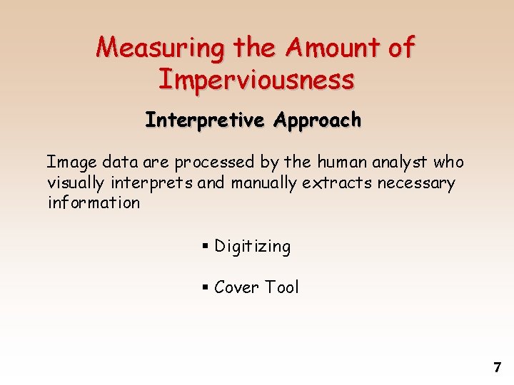 Development of a Population Density and Land Use
