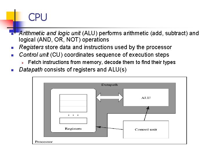 General Concepts of Computer Organization Overview of Microcomputer