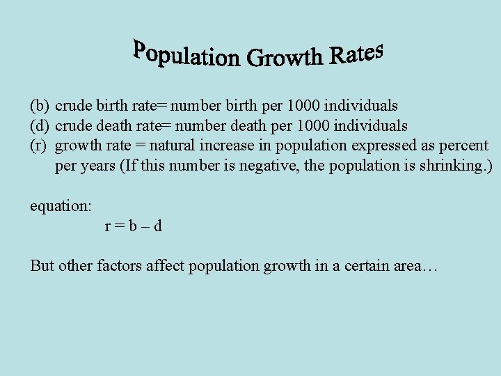 Chapter 5 Chapter 6 World Population Trends Fertility