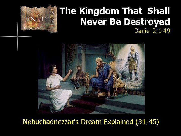 The Kingdom That Shall Never Be Destroyed Daniel