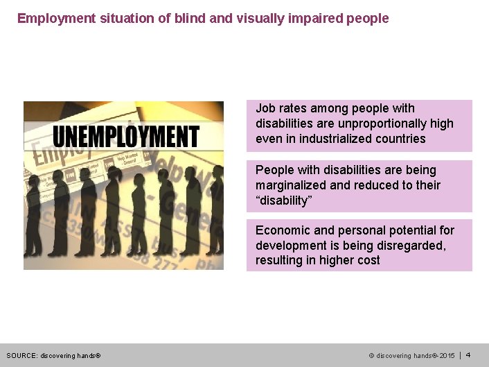 discovering hands New professions for persons with disabilities