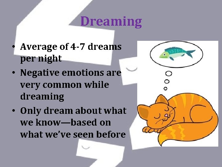 Sleep Dreaming Circadian Rhythm biological clock Sleep Stages