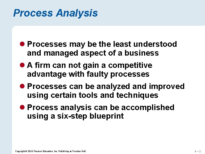 Process Analysis Power Point Slides by Jeff Heyl
