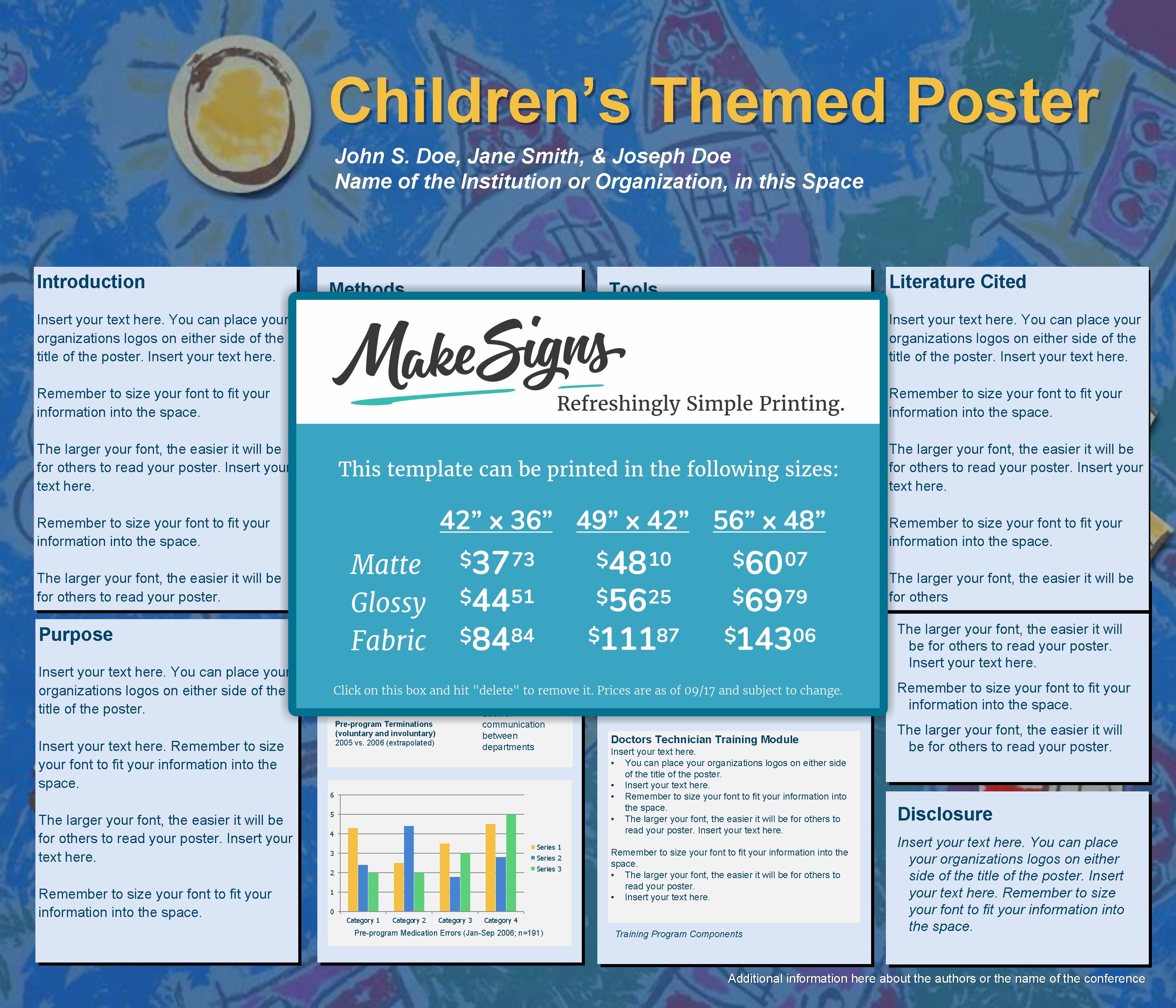 Childrens Themed Poster John S Doe Jane Smith