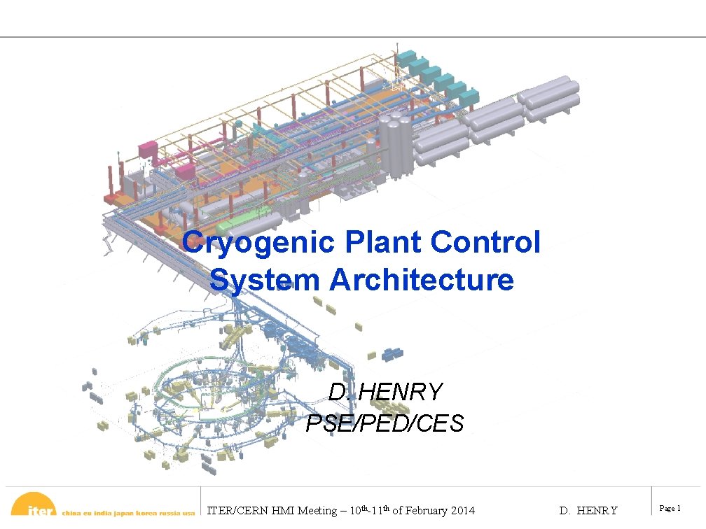 Cryogenic Plant Control System Architecture D HENRY PSEPEDCES