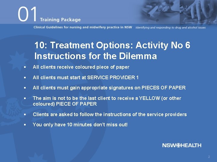 10 Treatment Options Prepared by J Mabbutt C