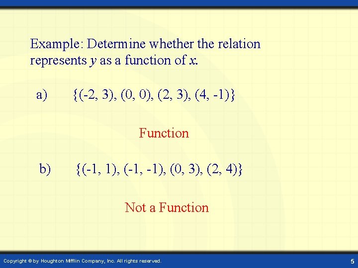 Digital Lesson An Introduction to Functions A relation