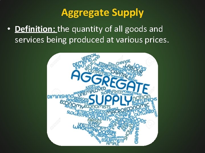 Power Point 2 Aggregate Demand Supply and Equilibrium