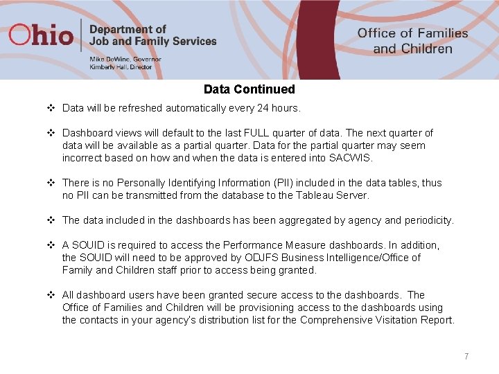 Overview of Child Welfare Measures of Performance December