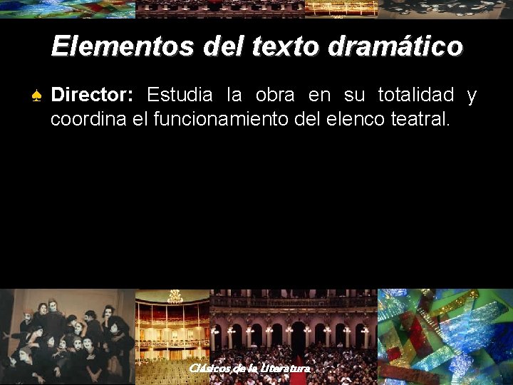 Elementos del texto Dramtico Clsicos de la Literatura